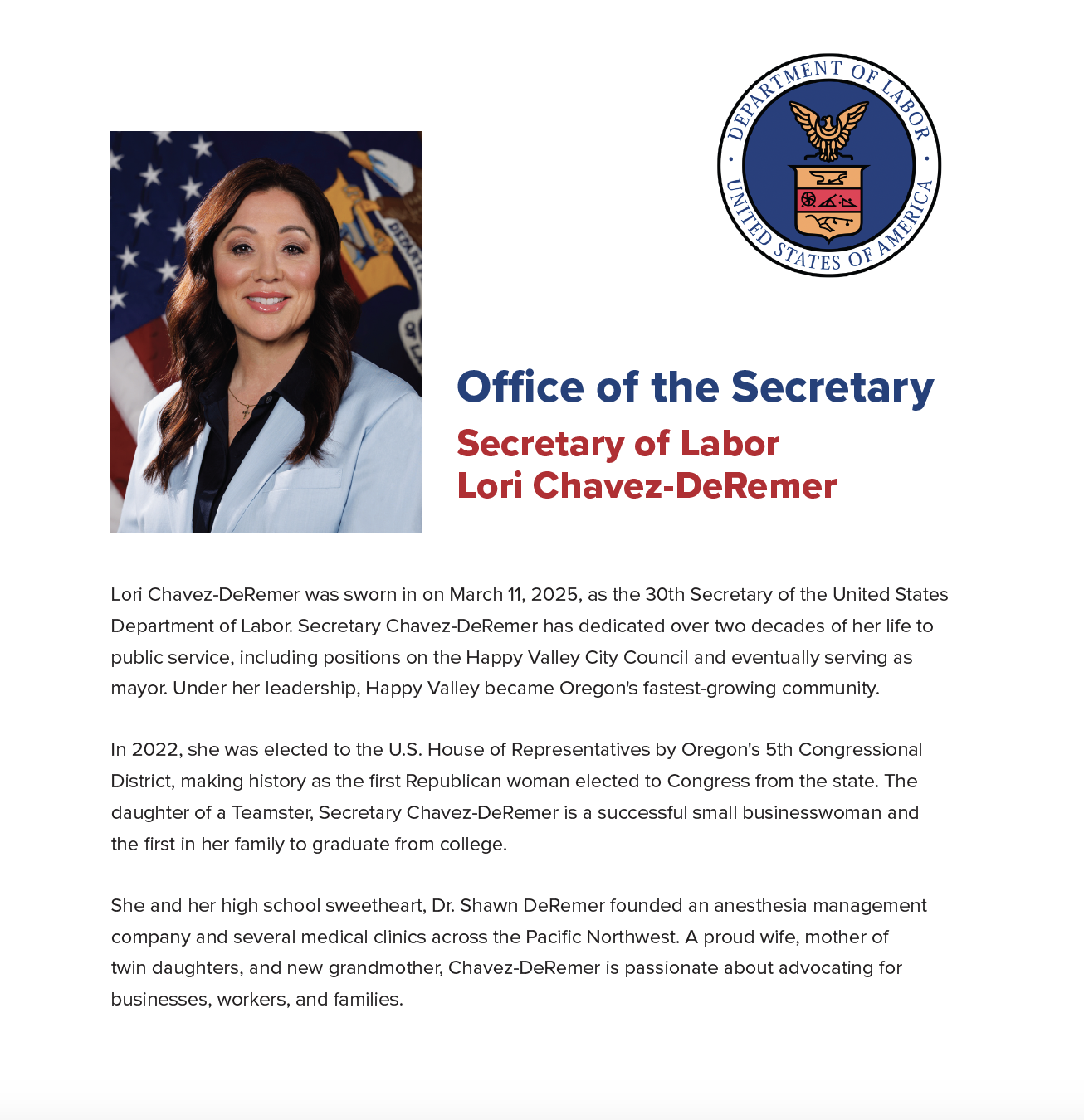 Meet the 2025 U. S. Secretary of Labor - HRProfessionalsMagazine