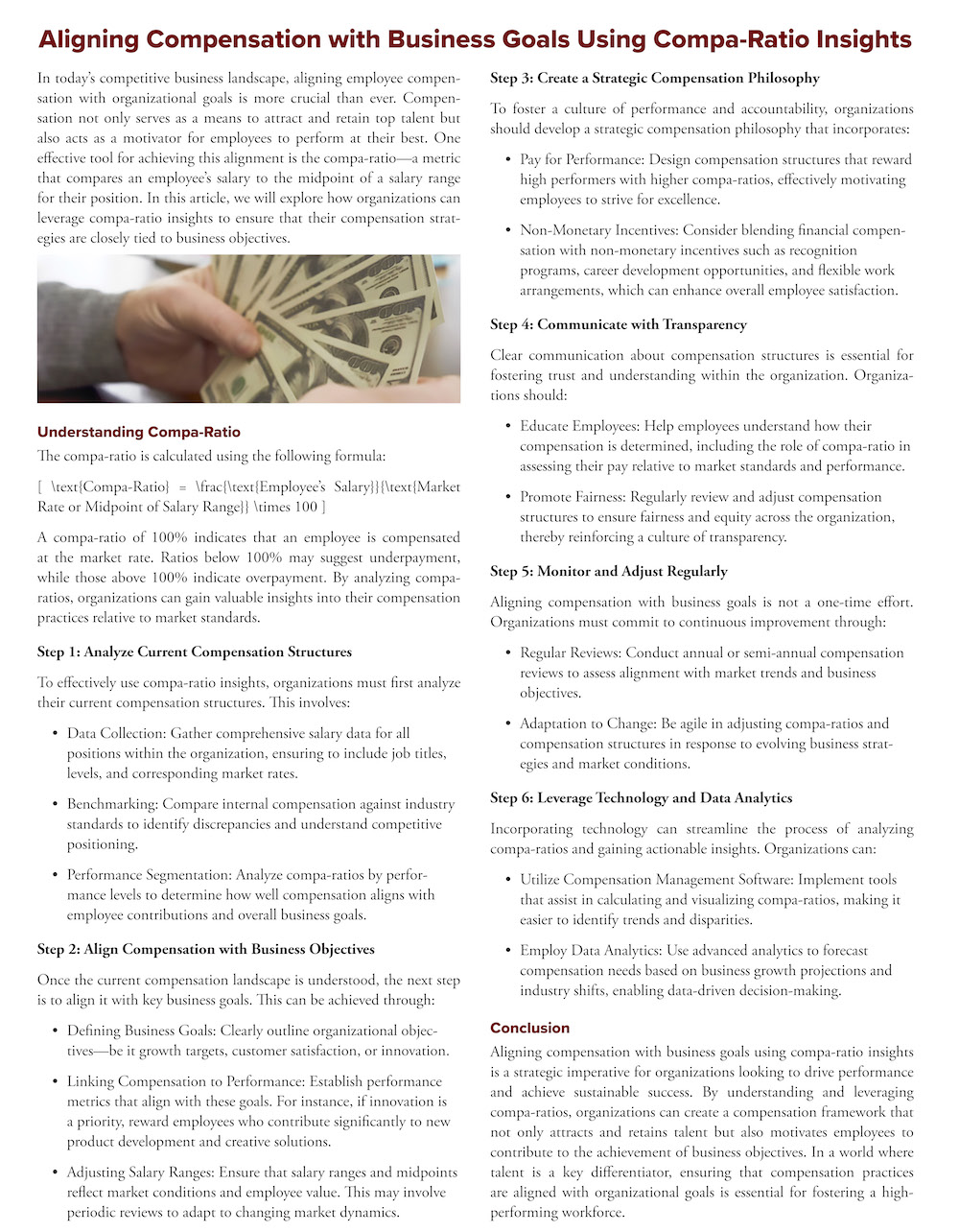 Aligning Compensation with Business Goals Using Compa-Ratio Insights ...