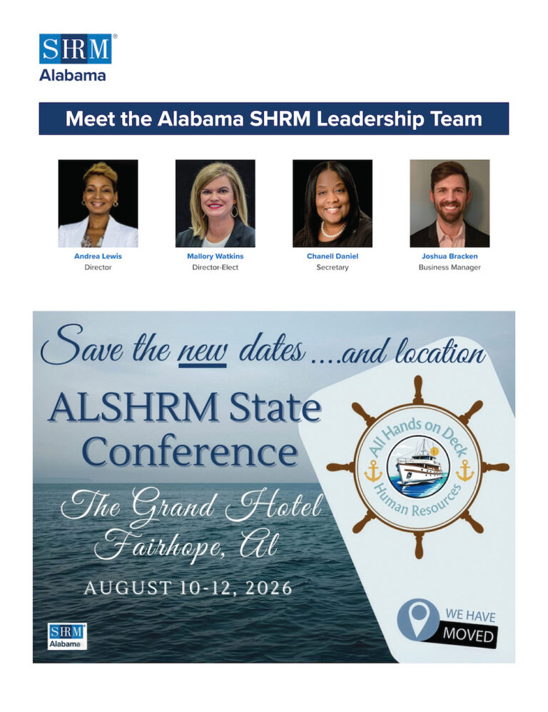 SHRM Alabama Conference in Fairhope, August 10-12 - HRProfessionalsMagazine